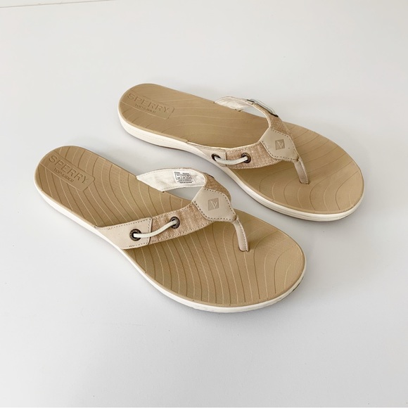 Sperry | Shoes | Sperry Top Sider Seabrook Flip Flop Tan Sandals 9 ...
